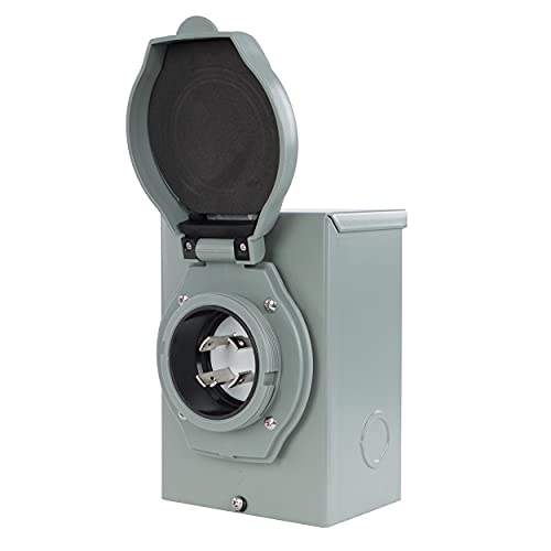 Snapklik.com : BISupply Generator Inlet Box 30 Amp - 4 Prong Power ...