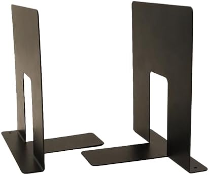 Zollyss Metal Non-Slip Bookend Bracket Heavy Book End Office Book ...