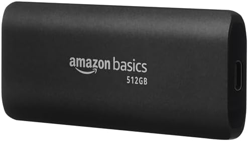 amazon basics 512 GB Portable SSD | Type C Compatible NVMe Drive | Upto ...