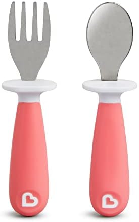 Amazon.com: Munchkin® Raise™ Toddler Fork and Spoon Utensil Set, Rest ...