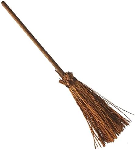 Melody Jane Dolls House Besom Broom Traditional Witches Stick Cleaning ...
