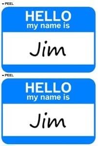 Amazon.com - Hello My Name Is Jim - Sheet of 2 - Window Bumper Laptop ...