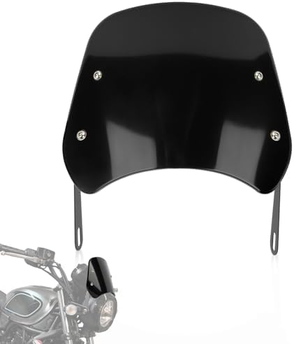 Amazon.com: PSLER Motorcycle Front Universal Windshield Windscreen Wind ...
