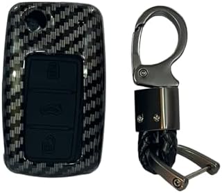 CLOUDSALE Carbon Fiber ABS Car Key Cover Compatible with Polo,Vento ...