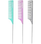 Amazon.com : Goodofferplace 4 PCS Rat Tail Combs Parting Rattail Combs ...