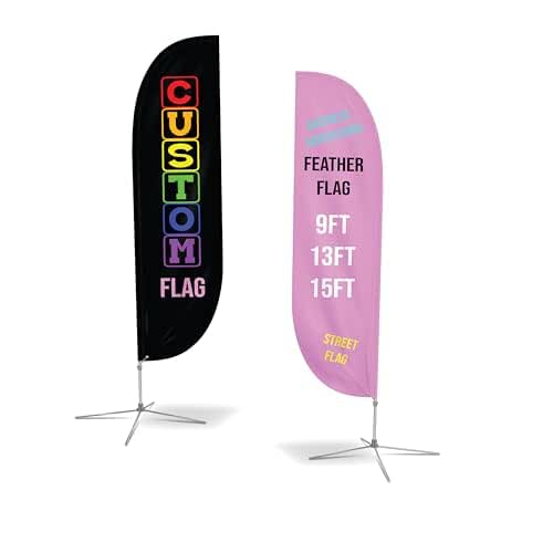 Amazon.com: Custom Advertising Feather Flag for Outdoor Street Sign ...