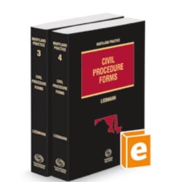 Maryland Civil Procedure Forms, 2d, 2022-2023 ed. (Vols. 3 and 4 ...