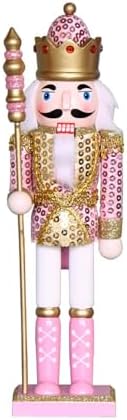 Amazon.com: PASOLABE Pink Nutcracker Christmas Decorations 14 Inch Pink ...