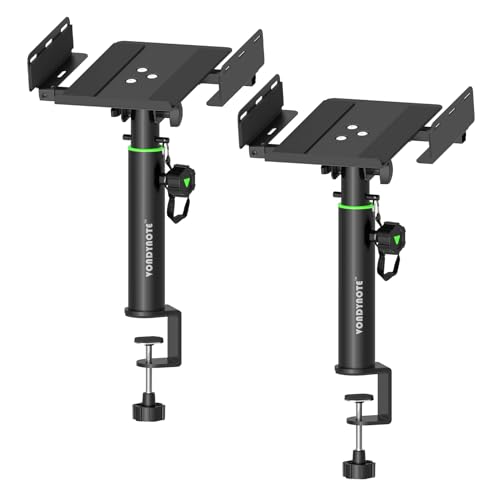 Snapklik.com : Set Of 2 Dual Side Clamping Studio Monitor Stands Desk ...