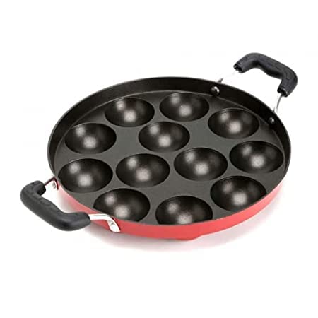 Buy IDENT Enterprise 12 Cavities Appe Pan, Non Stick Paniyaram Pan with ...
