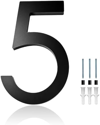 Amazon.com: Hvatry House Numbers for Outside, White 6 inch Modern ...