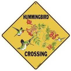 Hummingbird Crossing Sign Decorative Sign, New | Amazon.com.br