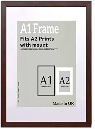 A2Z Home Solutions® Photo Frame Walnut A1 Frame With A2 Mount Picture ...