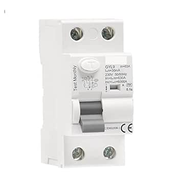 Type A RCD Electromagnetic Residual Current Circuit Breaker AC ELCB 2 Pole 40A 63A 30mA 100mA ...