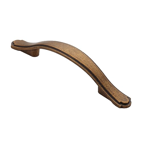 Snapklik.com : Alzassbg 10 Pack Antique Brass Cabinet Pulls, 3 Inch