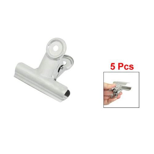 HHTL-5 Pcs Stainless Steel Office File Document Paper Binder Clips ...