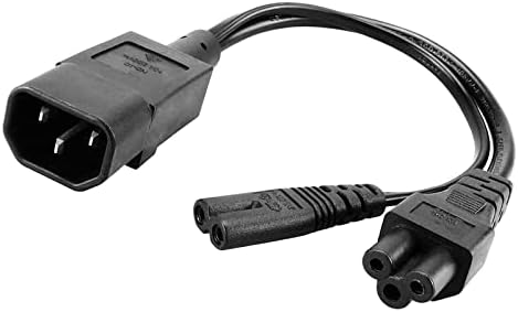 Amazon.com: Toptekits C14 to C5+C13 Y Splitter Power Plug Cord ,Single ...