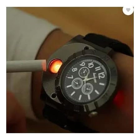 WBD, Metal Premium Flameless Watch Lighter Watch Rechargeable Wrist ...