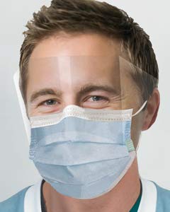 Amazon.com: CRX Isofluid Fog Free Mask w/Visor Blue Bx/25 : Industrial ...