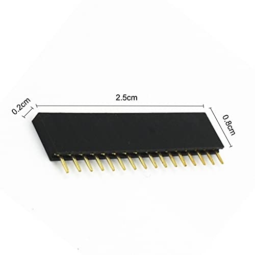50pcs Single Row Pin Female Header Strip 16 pin PCB Board Female Pin ...