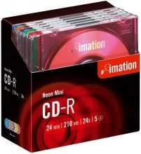 Imation-Neon CD-R with Pop-Out CD Storage Case 700MB/80MIN/52X 10Pk ...