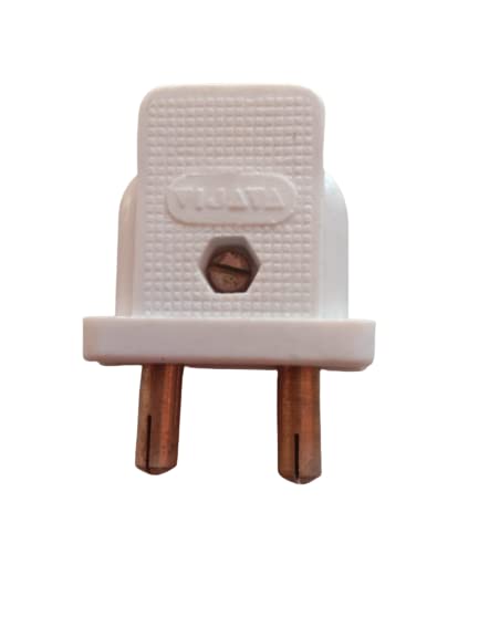 2 Pin Plastic Plug Top 240V (White, Pack of 8) : Amazon.in: Electronics
