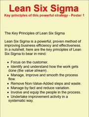 Lean six Sigma- The Key Principles of Lean six Sigma Sign Sticker ...