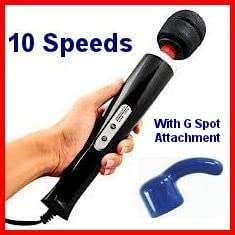 Amazon.com: Powerful 10 Speed Black Magic Wand / Personal Massager With ...