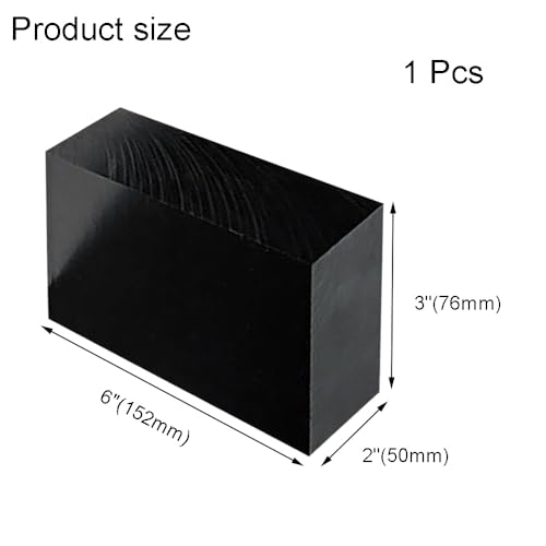 High-Density Polyethylene (HDPE) Plastic Block 2 inch Thick - 3 inch x ...