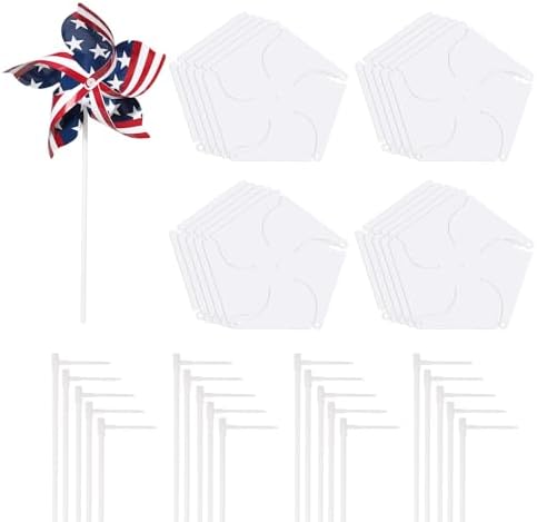 Amazon.com: PYD Life 20 Pack Sublimation Windmill White Blanks Bulk 8.6 ...