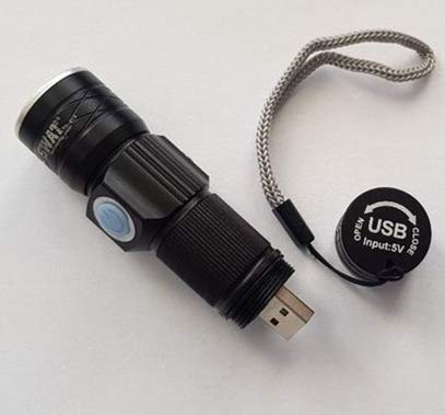 Lista USB RECHARGEABLE TORCH WITH ZOOM 612 : Amazon.in: Home Improvement