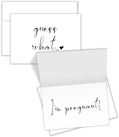 Amazon.com : 6 Packs Pregnancy Announcement Cards, Guess What I’m ...
