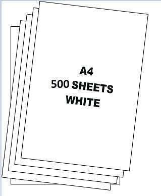 A4 Size White Paper 500 papers- 75 gsm Printer Paper (Set of 1, White ...