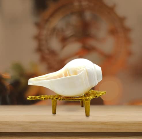Buy Onkar Brass Emporium - Original Pure Brass (Pittal) Shankh Stand ...
