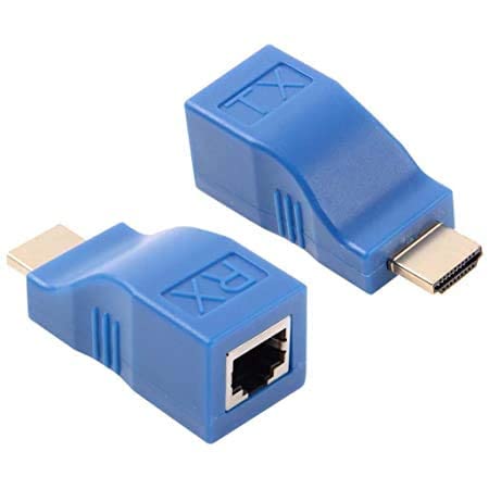 atdaraz Mini 4k 1 Pair RJ45 Ports Blue HDMI Extender HDMI Extension to ...
