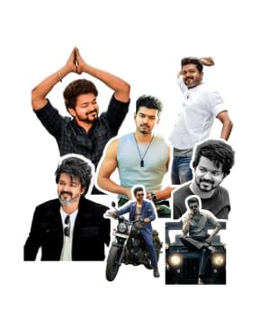 VJMART Thalapathy Vijay Stickers Pack (20 PCS) | Tamil Actor Vijay ...
