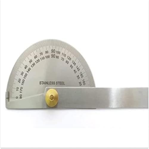 RADIANS Stainless Steel 180 Degree Protractor Angle Finder Rotary ...