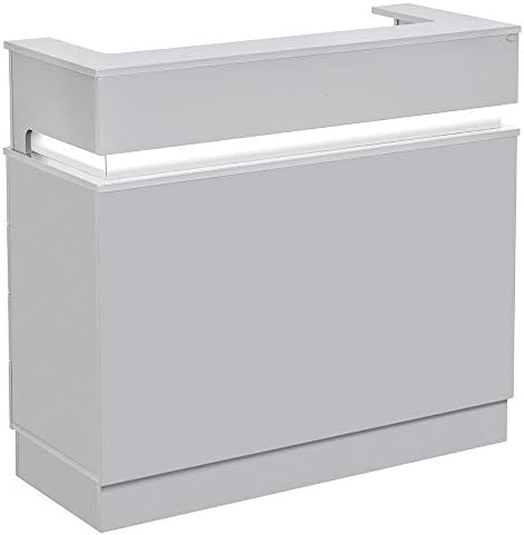 Amazon.com: LED Illuminated Curved Reception Desk Reception Area ...