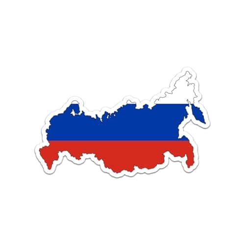 Amazon.com: Russian Shaped Russia Flag Sticker Decal - Self Adhesive ...