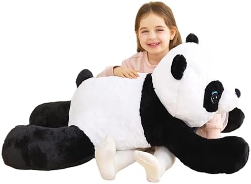 IKASA Peluche géante panda en peluche, grands jouets doux mignons ...
