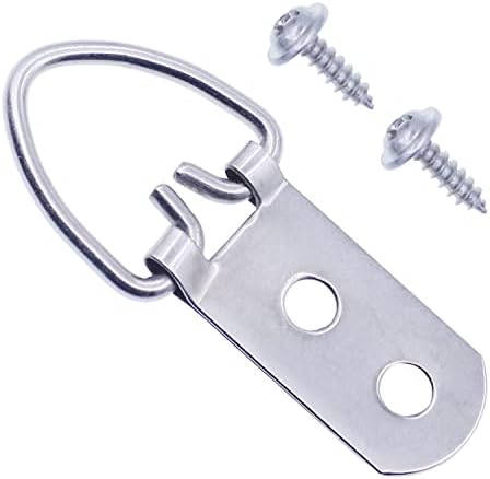 PERFORMORE 20 Pack of D-Ring Picture Hangers with 40 Screws, Heavy Duty ...