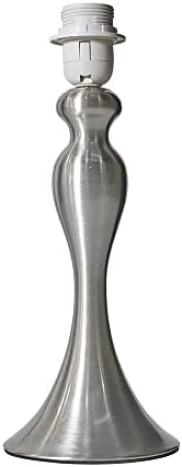 Modern Standard Table Lamp Base in a Brushed Chrome Metal Finish ...