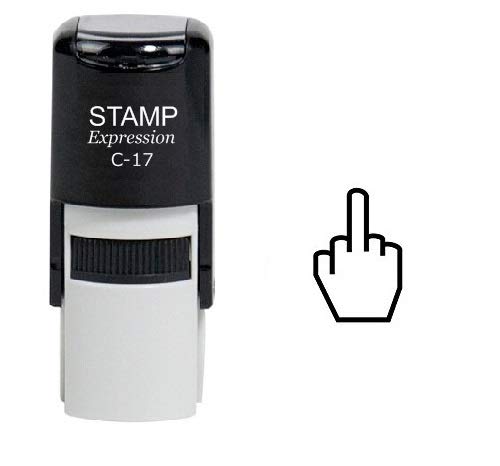 Amazon.com : stampexpression - Middle Finger Outline Self Inking Rubber ...