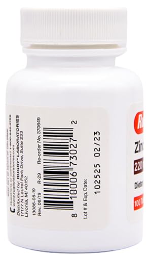 RUGBY LABORATORIES - Rugby - Comprimidos de Sulfato de Zinco 220 mg ...