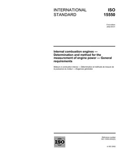 ISO 15550:2002, Internal combustion engines - Determination and method ...