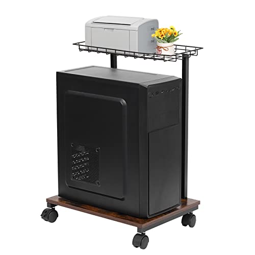 Snapklik.com : DAMEING Computer Tower Stand, 2-Tier CPU Holder PC Floor ...