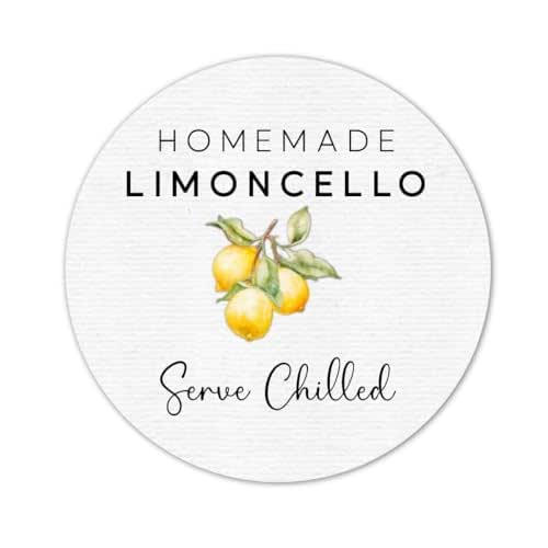 Amazon.com: Homemade Limoncello Stickers – 2" Round “Serve Chilled ...