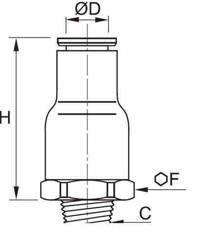 Legris 7985 08 10 Composite Check Valve, 1/8" BSPT Male x 8 mm Tube OD ...