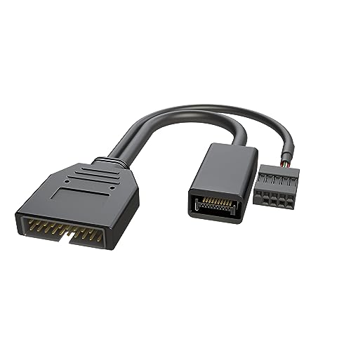 LINKUP – Internal 3.1 10G Gen 2 20-Pin A-Key Male Housed Connector w/USB 2.0 Header to USB 3.0 ...