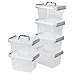 Amazon.com - Afromy 6-Pack 3 Quart Storage Bins, Small Plastic Storage ...